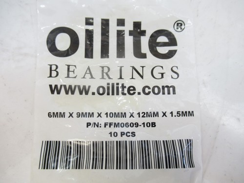 FFM0609-10B - OILITE Bearings Sintered Iron/Copper FLANGE Sleeve lot of ...