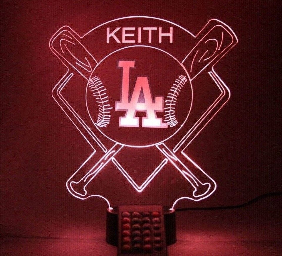 Los Angeles Dodgers MLB Baseball Sports LA Light Up LED Lamp ...