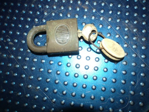 Vintage Corbin Cabinet Lock Brass Padlock With Key | eBay