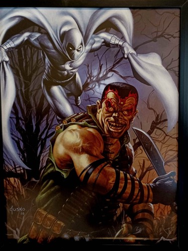 Moon Knight Marvel Masterpieces by Joe Jusko 9x12 FRAMED Comics Art ...