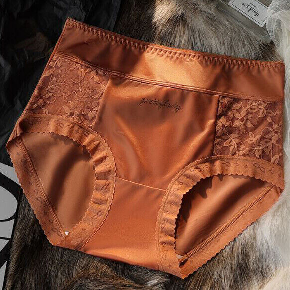 6 Packs Lot Womens Sexy Satin Panties Full Briefs Underwear Seamless ...