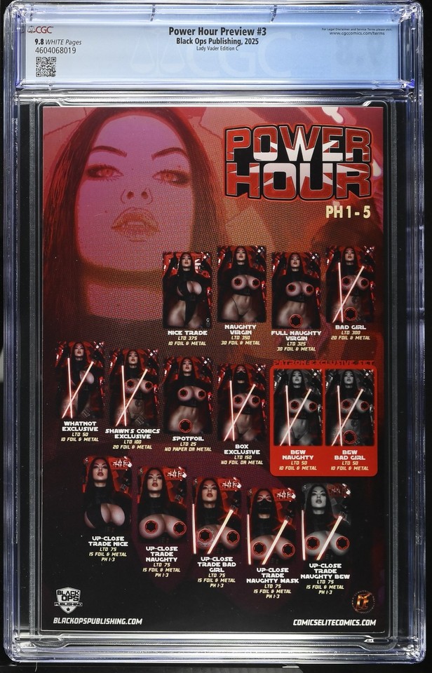 Shikarii Darth Vader Cosplay Power Hour VIRGIN Chase Cover Variant C LE ...