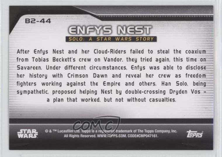 2021 Topps Star Wars Bounty Hunters Solo: A Story Level 2 Blue Enfys ...