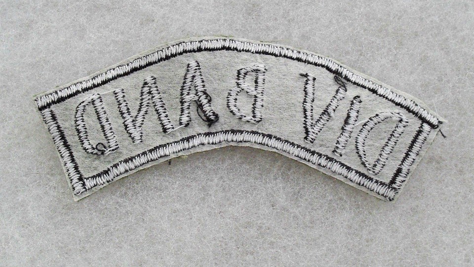 70/80'S "DIV BAND" SUBDUED ASIAN EMBROIDERED TAB CUT EDGE | eBay