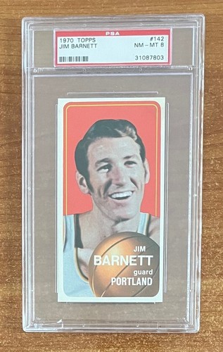 PSA 8 - JIM BARNETT 1970 TOPPS CARD #142 NMT/MT SHARP! PORTLAND ...