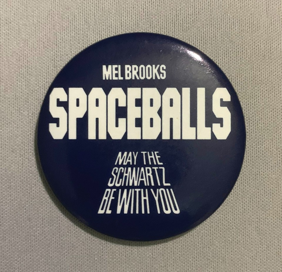 Vintage 1987 2-inch Space Balls Pinback Button (Dark Blue) (Officially ...