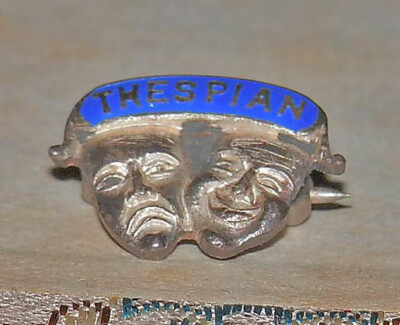 Vintage Sterling Thespian Comedy Drama Masks Lapel Pin | eBay