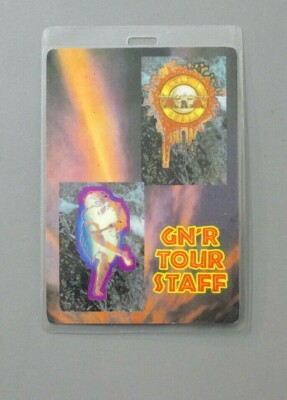 Guns n' Roses backstage pass Laminated Authentic G n' R Tour Staff ! | eBay