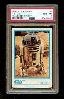 1984 Star Wars #3 R2-D2 Kellogg's Stick'R Trading Card PSA 8 *2291 | eBay