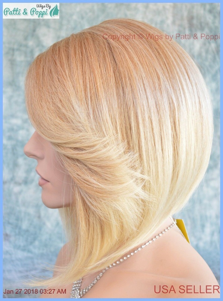 SWISS LACE FRONT DEEP LACE PART BOB HEAT FRIENDLY WIG COLOR T27.613 ...