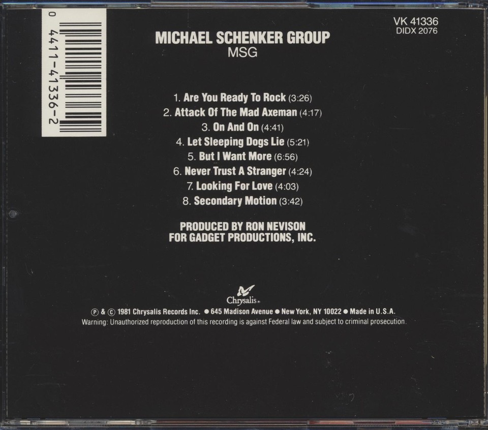 Michael Schenker Group - MSG CD **BRAND NEW/STILL SEALED** | eBay
