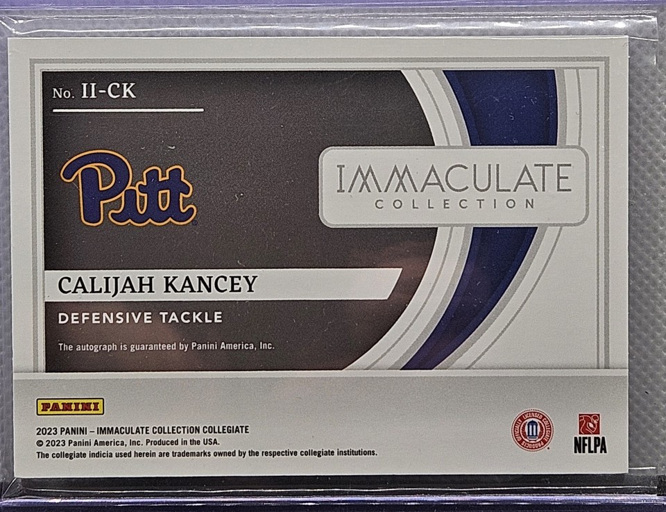2023 Panini Immaculate Collegiate Calijah Kancey Autograph /49 Ruby | eBay