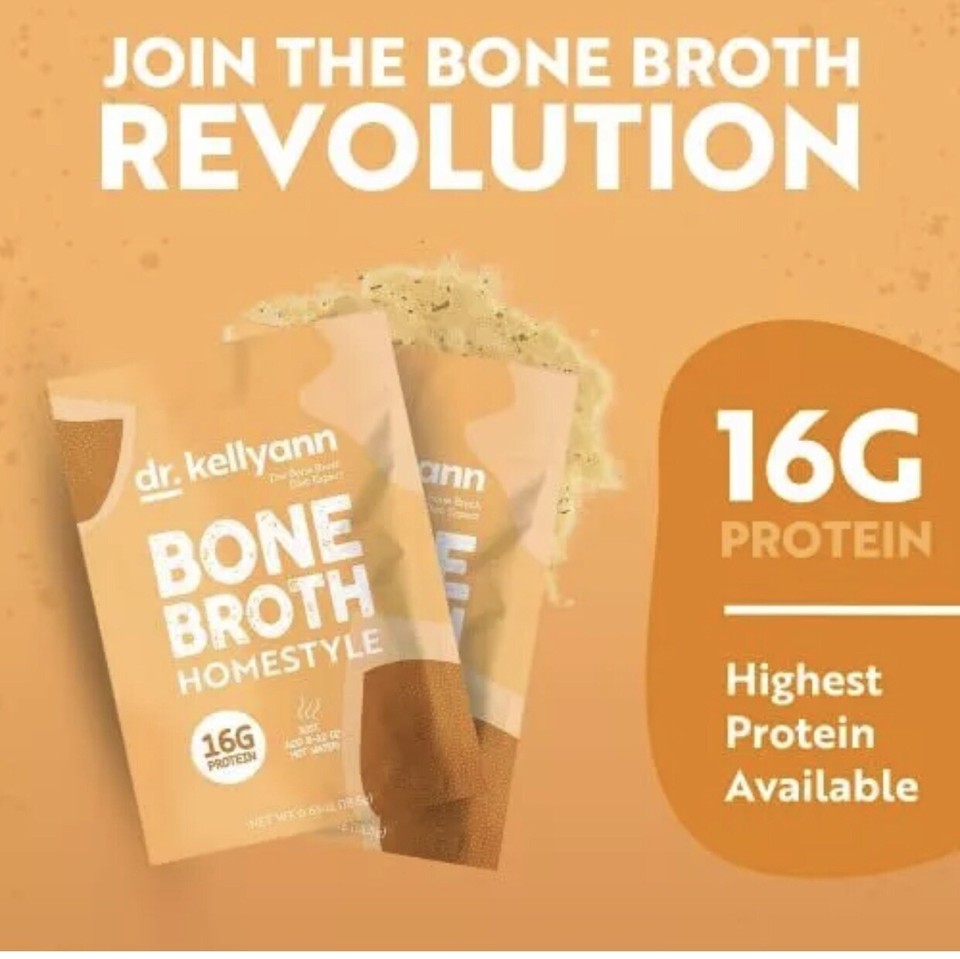 Bone Broth Collagen Packets (7 Servings, 1 Box), 16G Protein Keto-Paleo ...