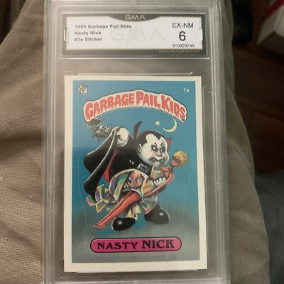 1985 Series 1 GARBAGE PAIL KIDS 1A NASTY NICK GPK MATTE? | eBay