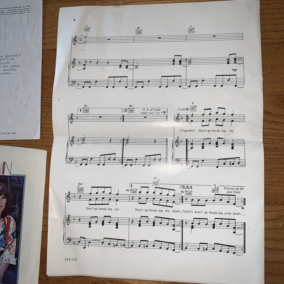 Elton John Kiki Dee Promo Sheet Music & 45 Sent To Paul Anka 1976 | eBay