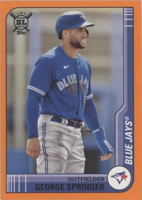 2021 Topps Big League - Veterans & Rookies George Springer #178 Orange ...