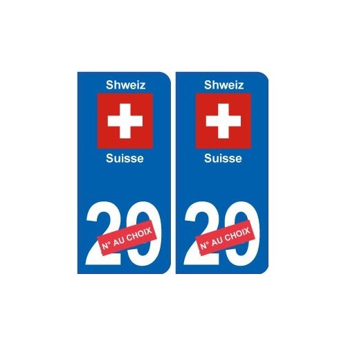 Suisse Schweiz sticker numéro département au choix autocollant plaque ...