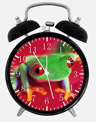 Cute Green Frog Alarm Desk Clock 3.75" Home or Office Decor E102 Nice ...