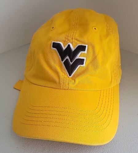 West Virgina Mountaineers Adjustable Strapback Dad Hat Cap Yellow WV ...