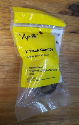 10-Pack Apollo Stainless Steel Pinch Clamps for 1/2" Poly Pipe - Item ...