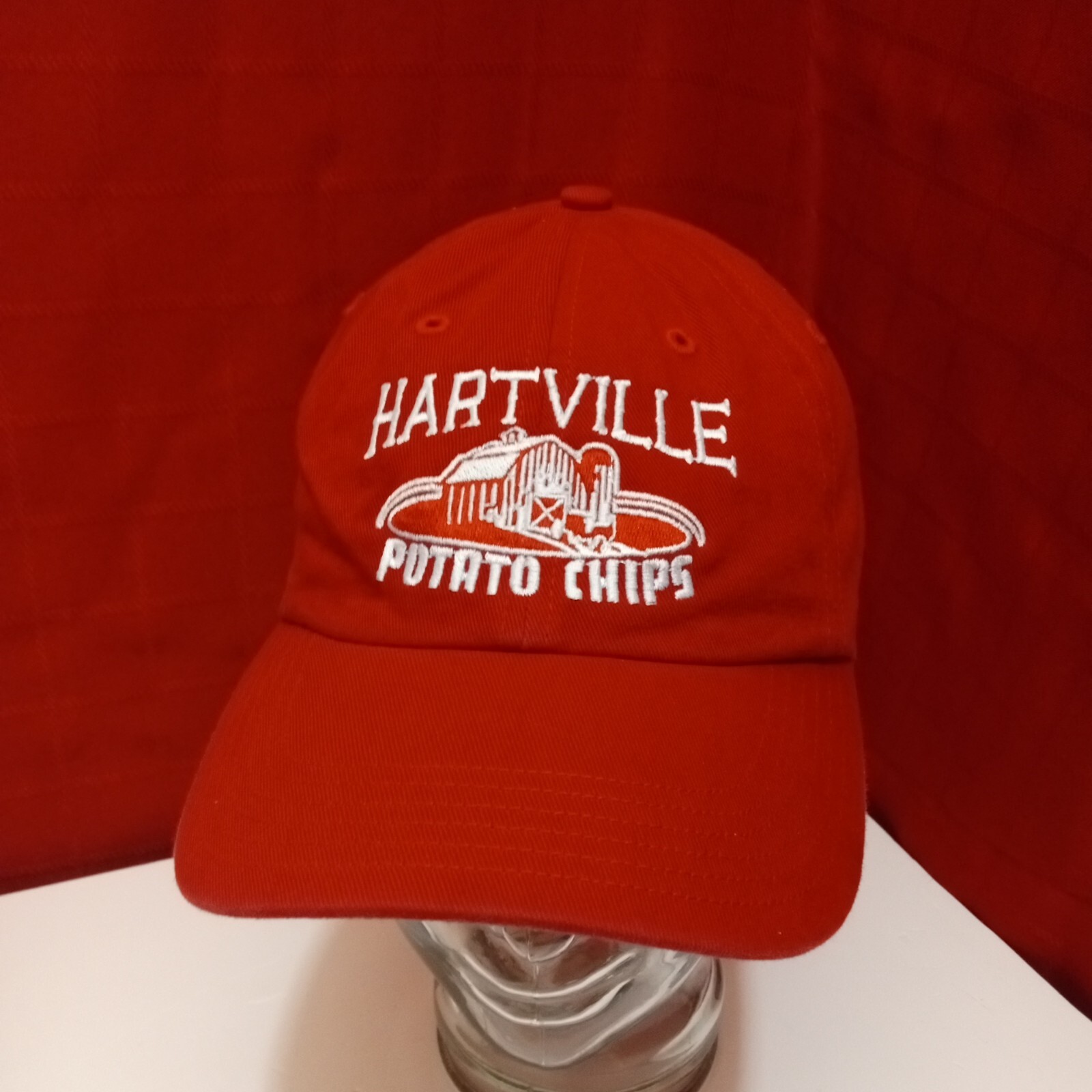 Hartsville Potato Chips Farm Logo Red Hat Cap OHIO - Gem