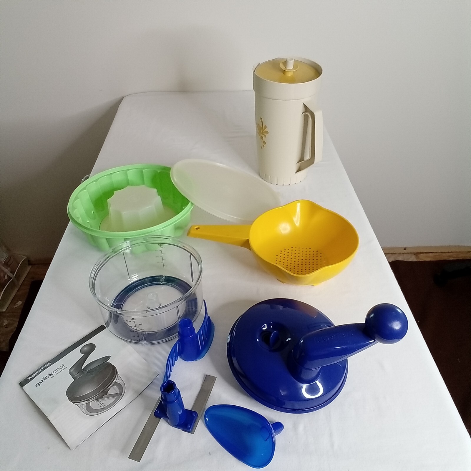Tupperware Lot Quick Chef Manual Food Processor Jello Mold Pitcher ...