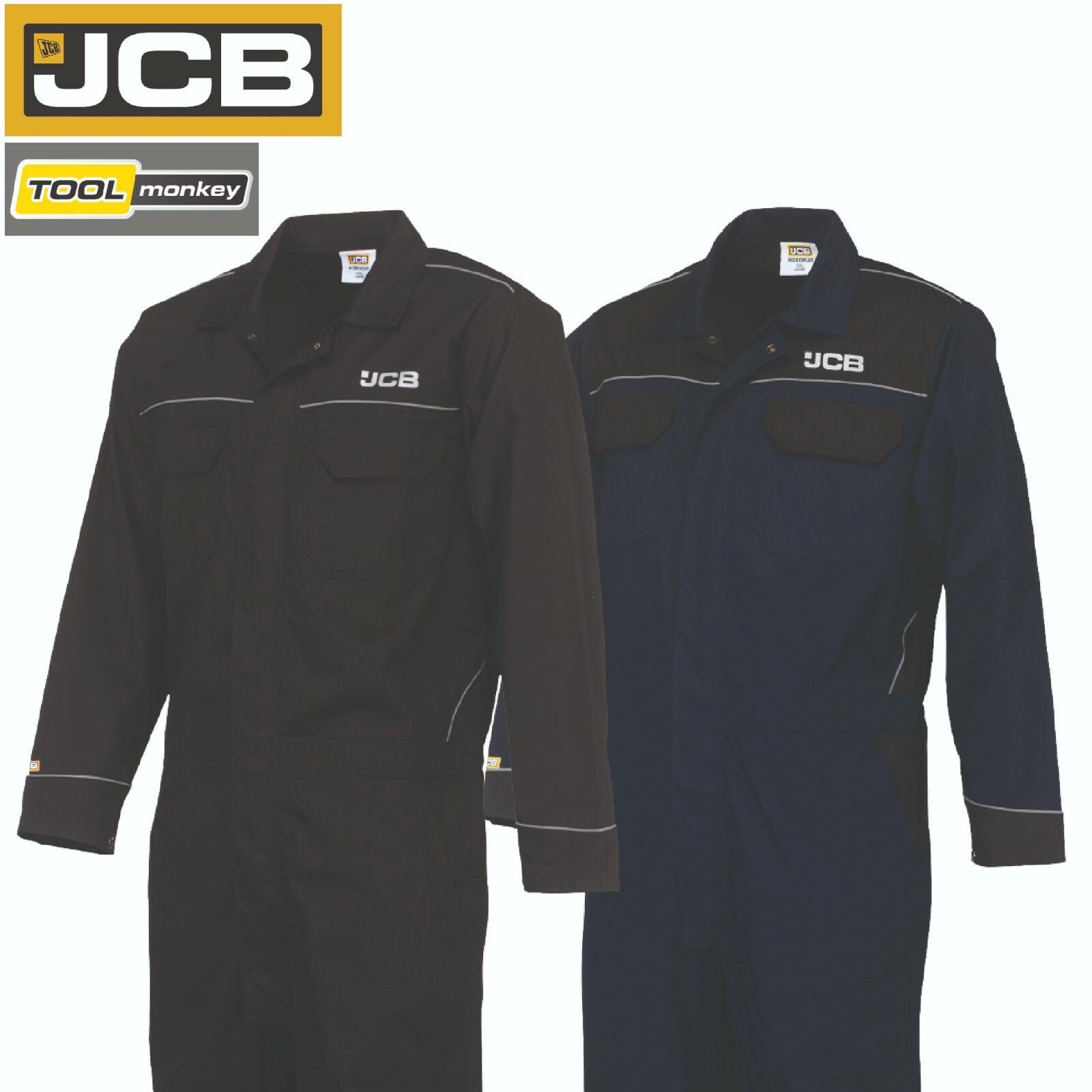 JCB Mens Coveralls / Overall Boiler Suit Mechanics - Heavy Duty ...