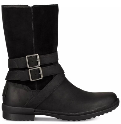UGG Lorna Women's Waterproof Leather Boot, Black US 6 | eBay