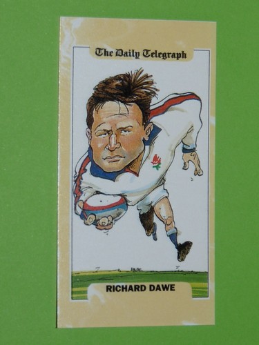DAILY TELEGRAPH CARD 1995 RUGBY COUPE MONDE RICHARD DAWE ANGLETERRE | eBay