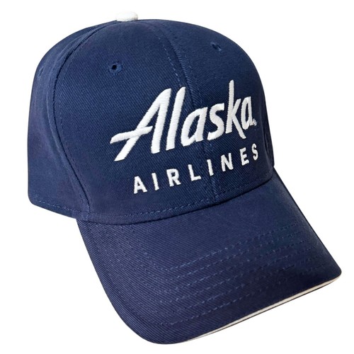 EMBROIDERED ALASKA AIRLINES CREW HAT CAP • Brand New, Unworn and ...