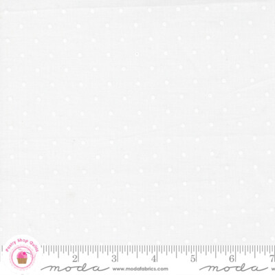 Moda COUNTRY ROSE 5175 21 White Polka Dots LELLA BOUTIQUE Quilt Fabric ...