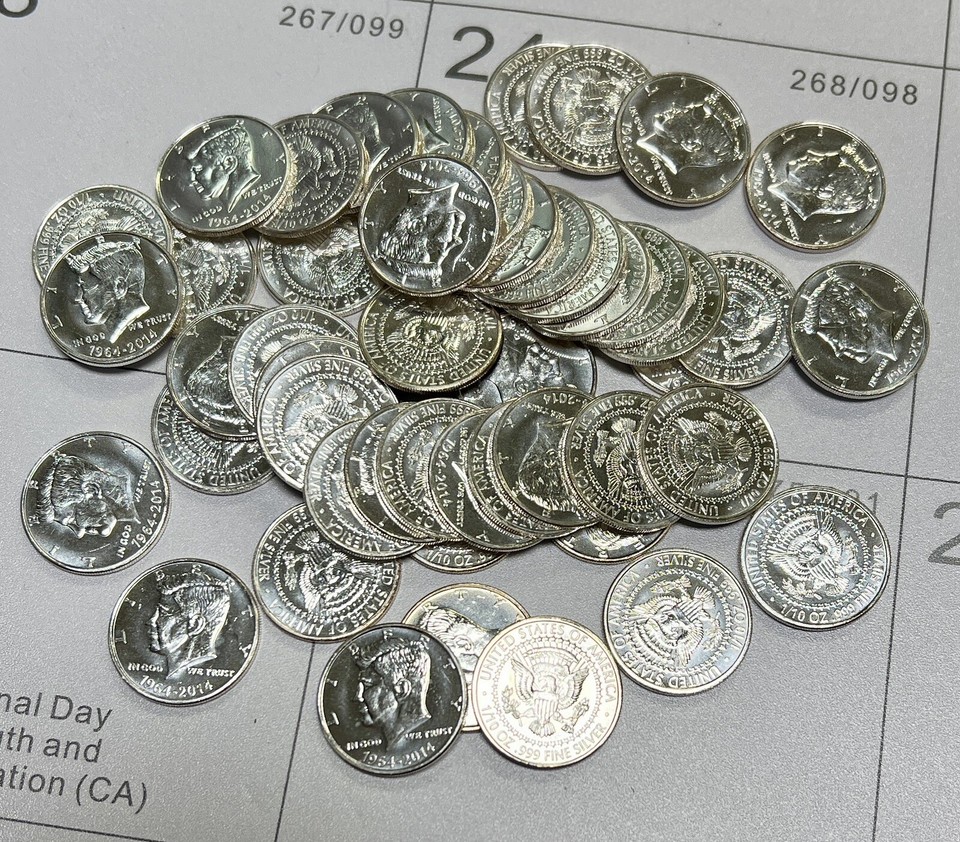 1964-2014 50th Anniversary John F. Kennedy Coin 1/10oz Fine Silver ...