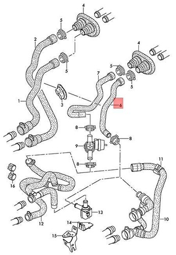 Genuine AUDI A4 allroad quattro Avant S4 Coolant Hose 8K1819371AN | eBay