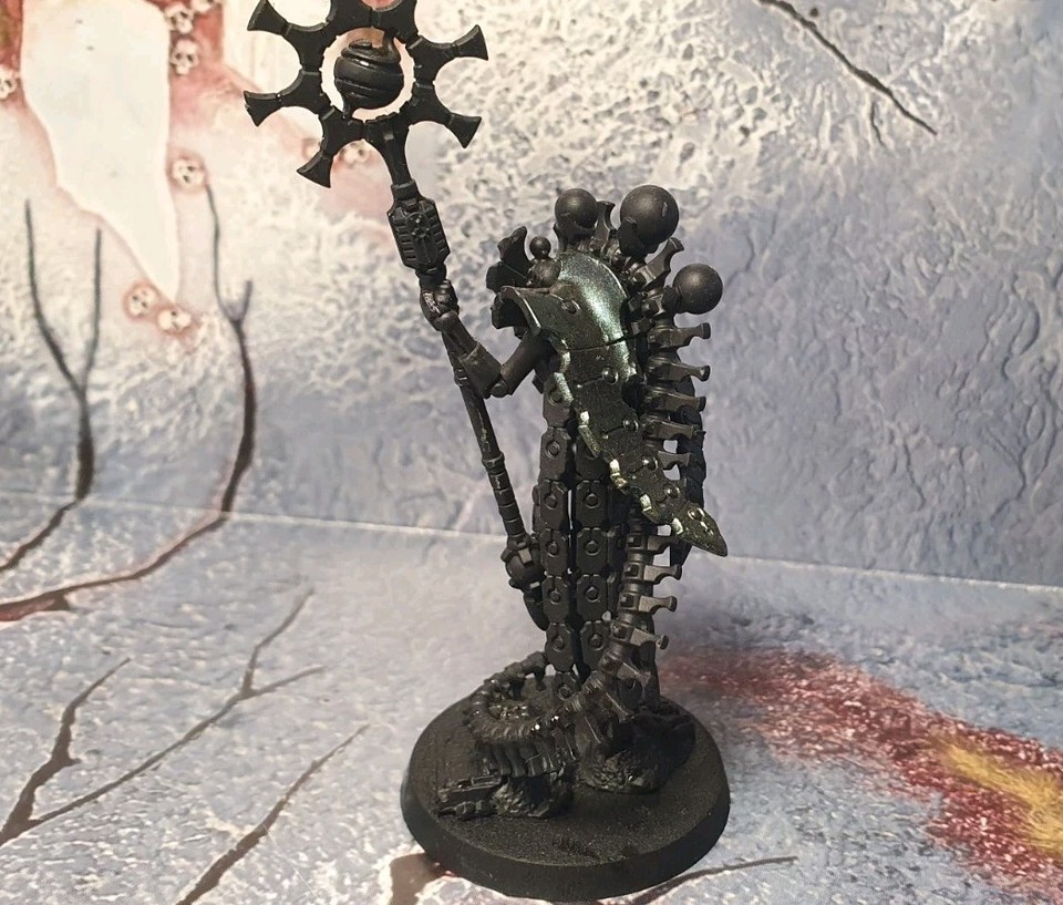Necron Orikan the Diviner - Warhammer 40k - Primed Black | eBay UK