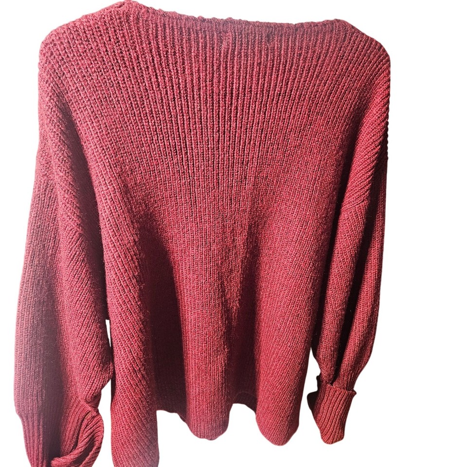 4th & Reckless Red Knitted V-Neck Sweater Womens US 5XL UK 22 EUR 50 ...