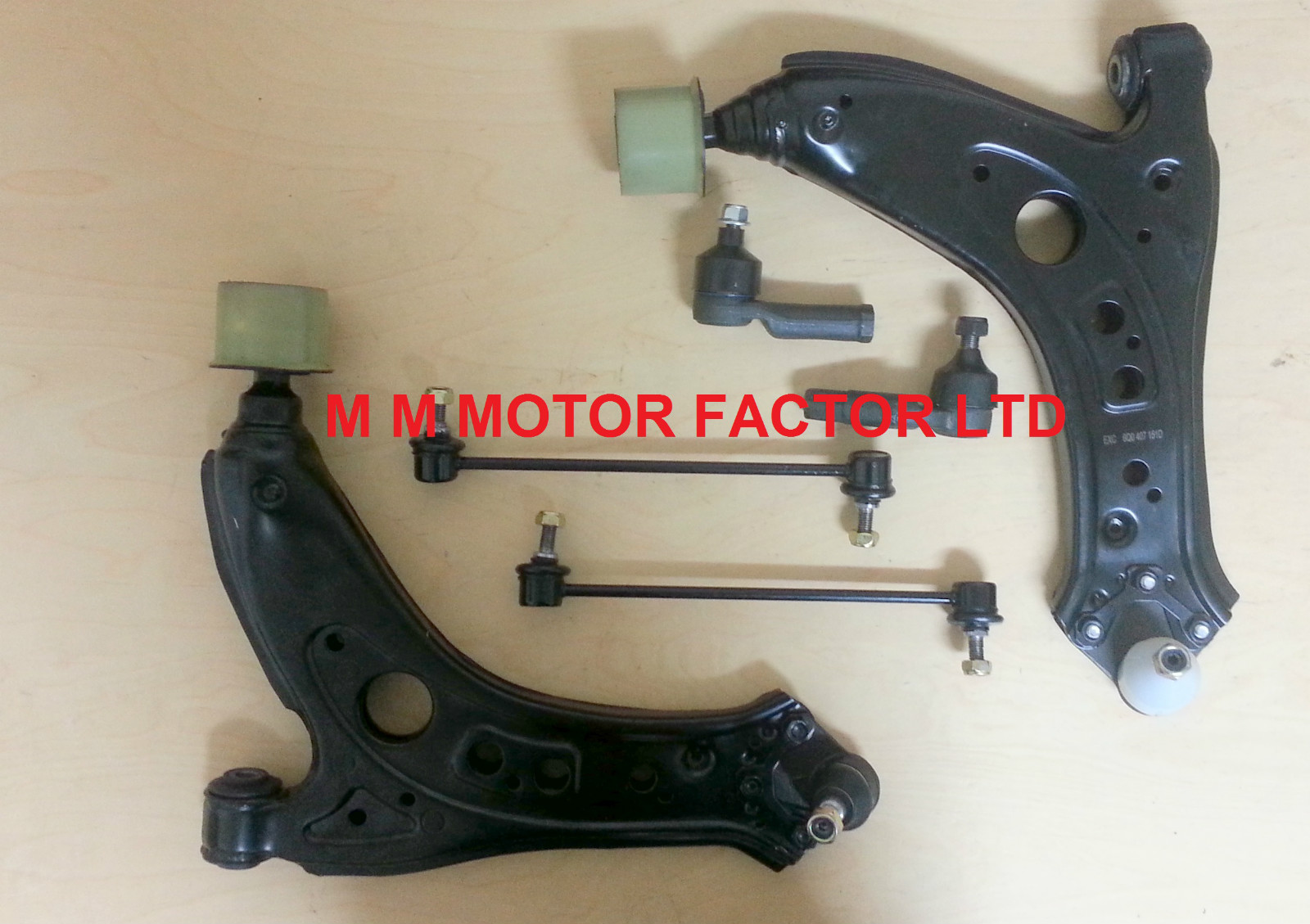 VW POLO 9N (03-) FRONT LOWER WISHBONE ARMS + BUSHES + LINKS + TRACK ROD ...