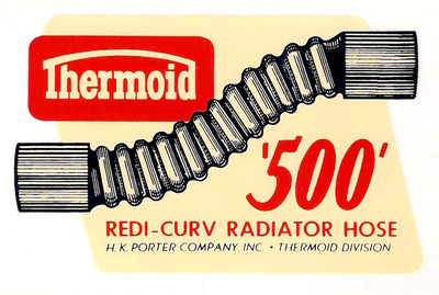 THERMOID REDI-CURVE RADIATOR HOSE DRAG RACE HOT ROD DECAL STICKER | eBay