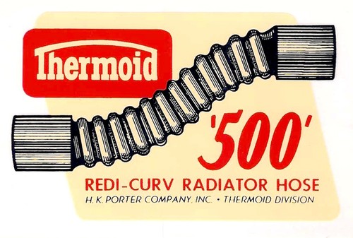 THERMOID REDI-CURVE RADIATOR HOSE DRAG RACE HOT ROD DECAL STICKER | eBay