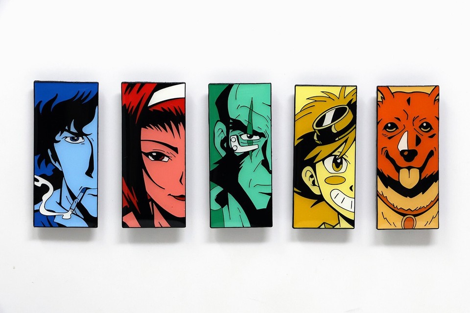 Cowboy Bebop Tonal Enamel Pin Set of 5 - Spike Faye Valentine Jet Black ...