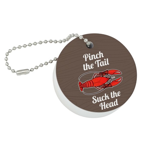 Crawfish Pinch the Tail Suck the Head Floating Keychain Round | eBay