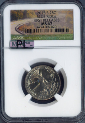 2015-S Blue Ridge Quarter NGC MS67 First Release Quality | eBay