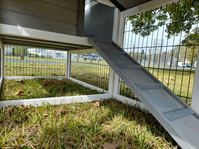 Cocoon Large Rabbit and Guinea Pig Hutch Double Decker Cage - Grey for ...