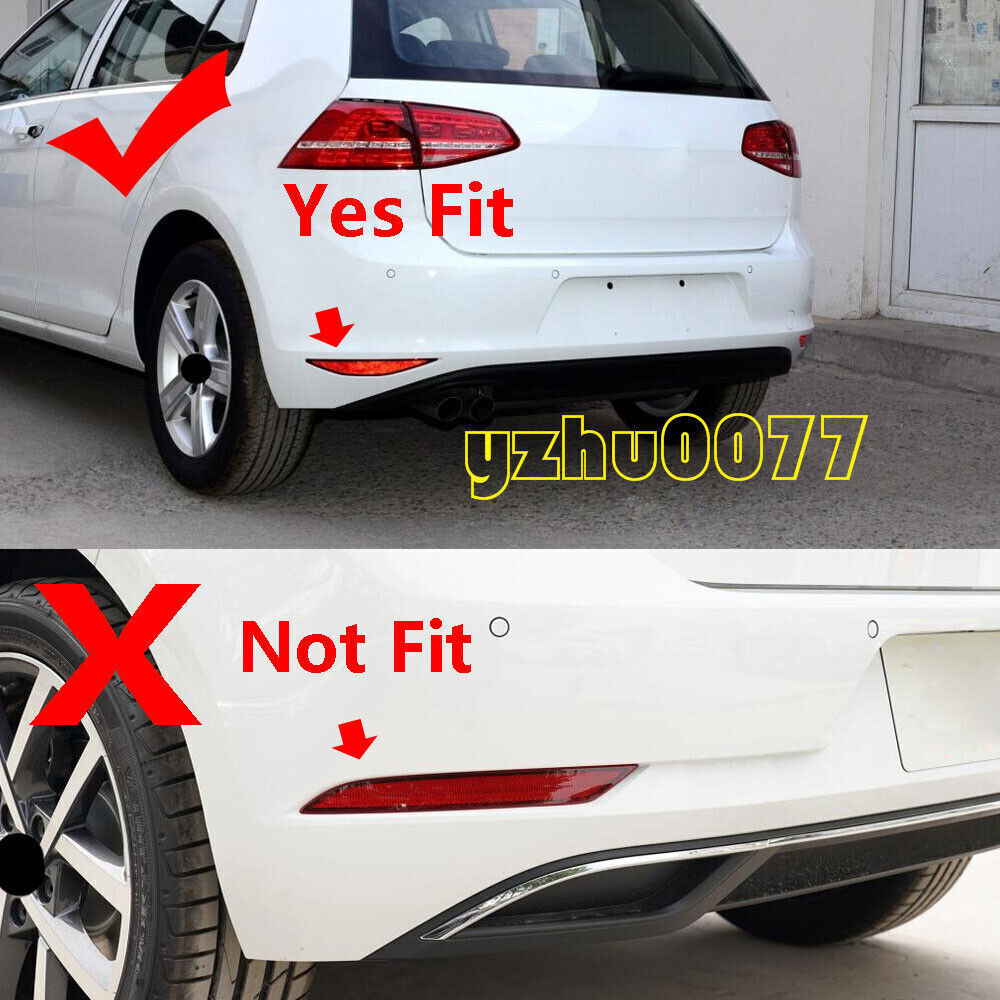 For VW 2012-2015 Golf 7 GTI Mk7 Gloss Black Rear Fog Lights Molding ...