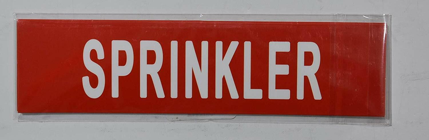 Set of 10 PCS - Pipe Marking- Sprinkler (Sticker,RED, 2X8)-REF24-1027 ...