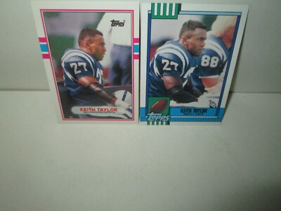 LOT OF 2 KEITH TAYLOR 1980s Topps Cards Rookie #74T 302 INDIANAPOLIS ...