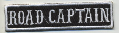 road captain patch badge car club motorcycle biker MC vest jacket black ...