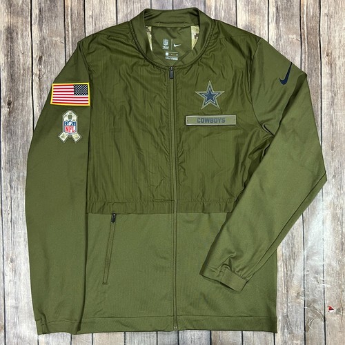 Dallas Cowboys Nike Salute to Service Jacket Zip Windbreaker Small Mens ...