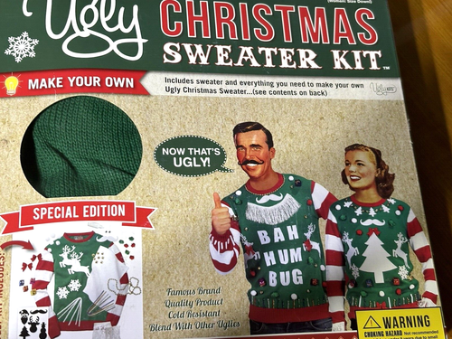 Ugly Christmas Sweater Craft Kit Design Your Own Multicolor Men’s SIze ...