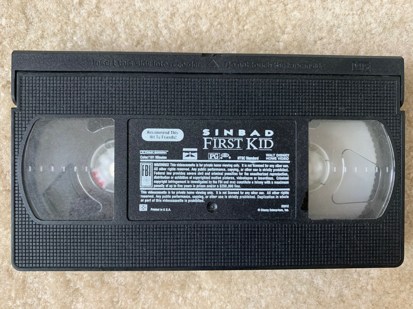 Vintage The First Kid Home Video Tape VHS 90s Children's Movie Sinbad ...