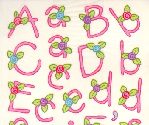 Miss Elizabeth clear stickers-Flower girls alphabet. | eBay